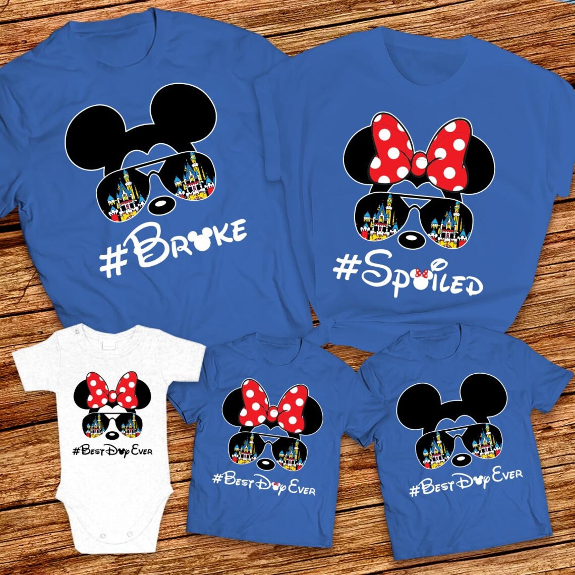 Disney Broke and Spoiled family shirts Disney world shirts | Etsy