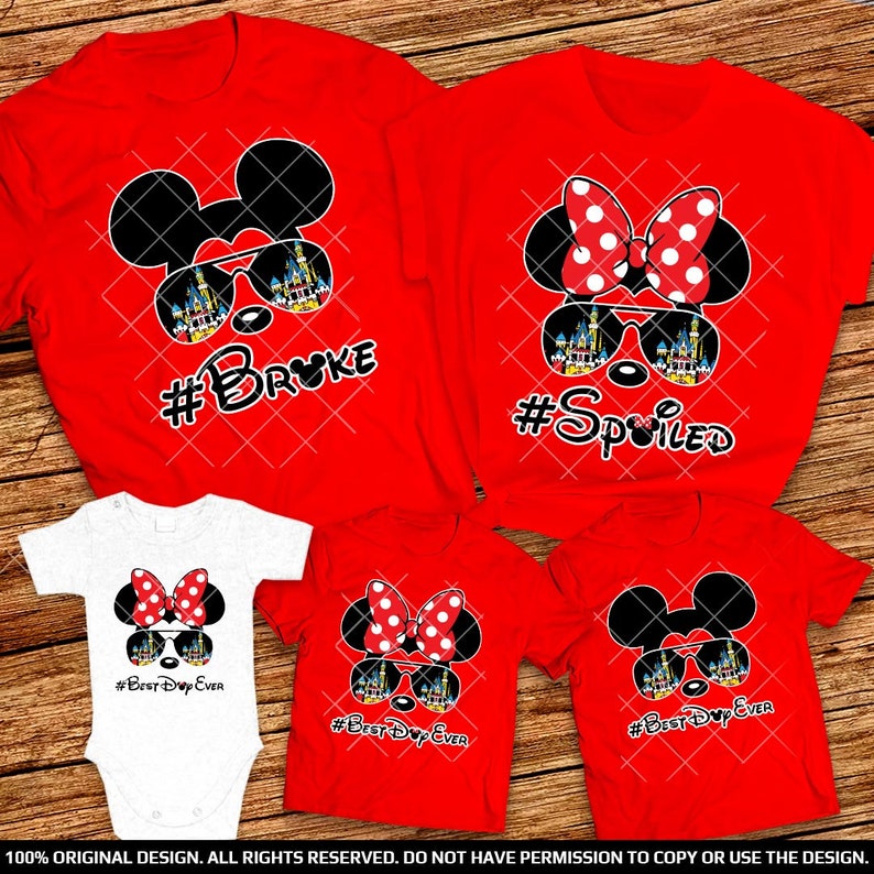 Disney Broke and Spoiled Family Shirts Disney World Shirts - Etsy