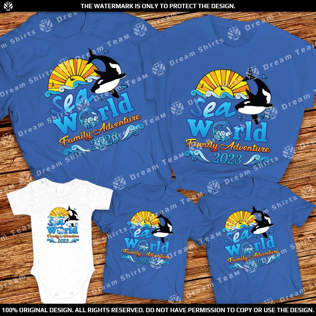 Custom SeaWorld Family Adventure Shirts 2023 Combo SeaWorld Orlando ...