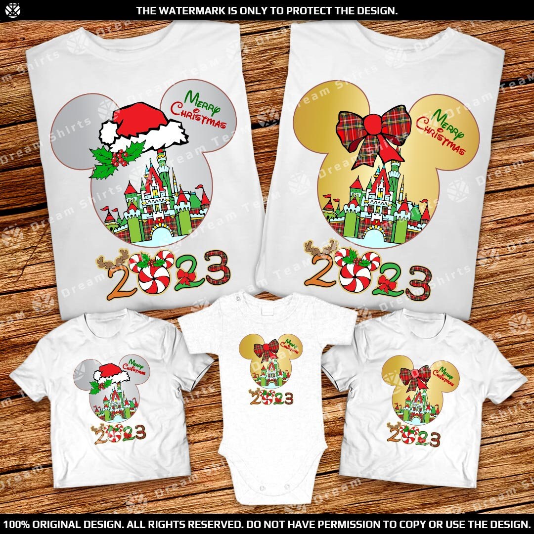 2023 Noel De La Famille Disney, Joyeux Noel 2023 T-Shirt Familliaux ...