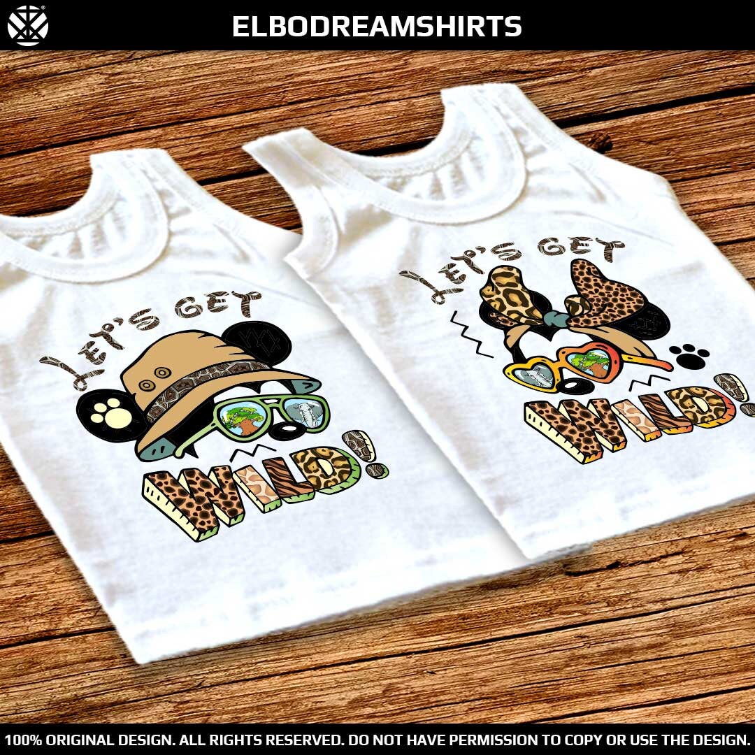 Animal Kingdom Let's Get Wild Family Tank Tops Disney Safari Man Woman ...