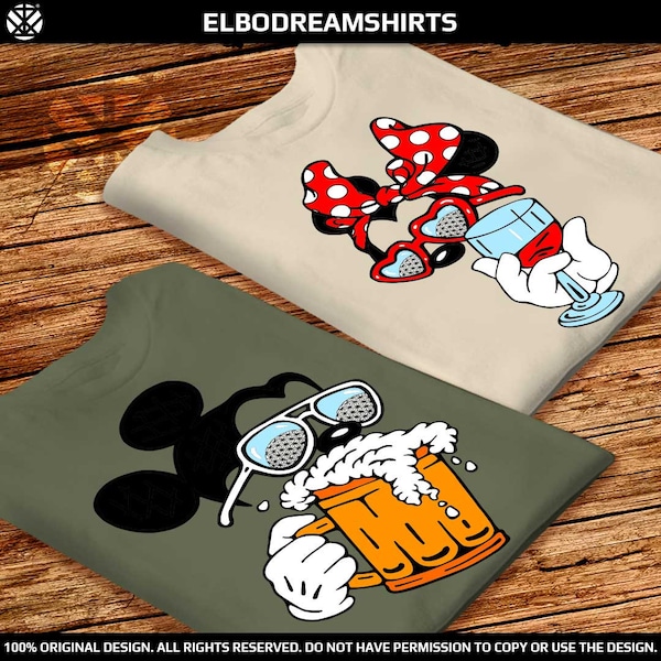 Mickey and Minnie Beer Shirts - Etsy