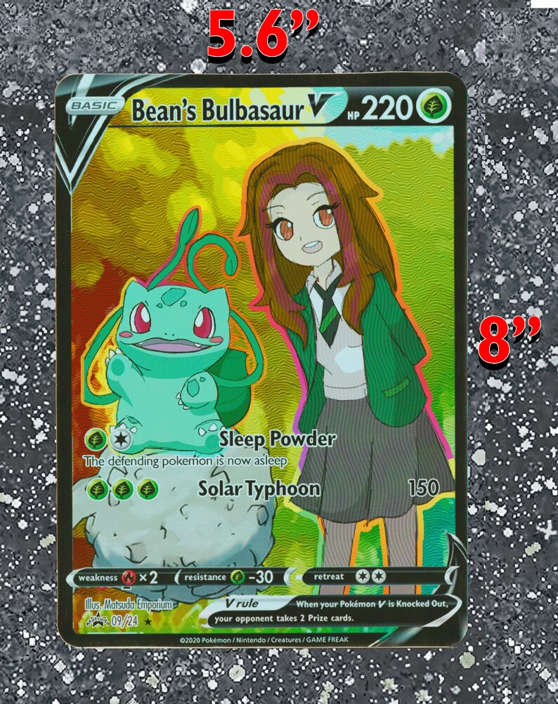 Custom Jumbo Holo Pokemon Cards - Etsy