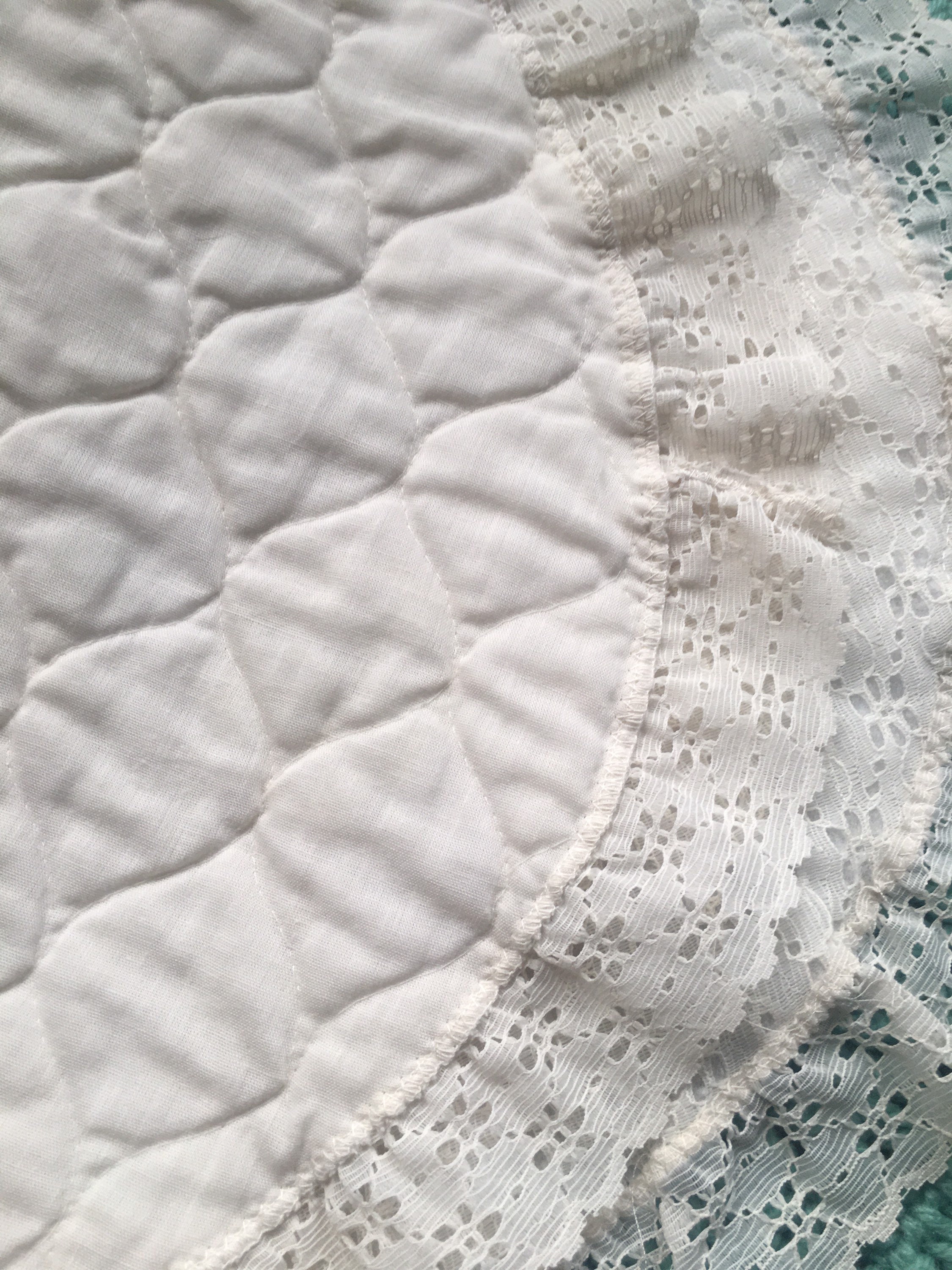 Quilted White Round Doily Lace Trim Cottagecore Country Farmhouse - Etsy