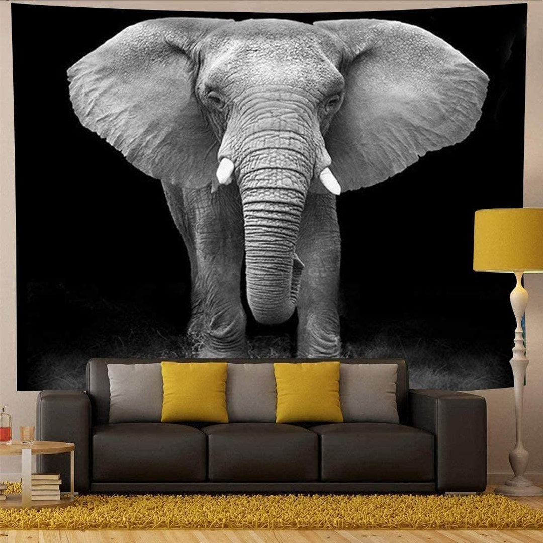 Animal Tapestry, Elephant Tapestry, Elephant Wall Hanging, Mandala ...
