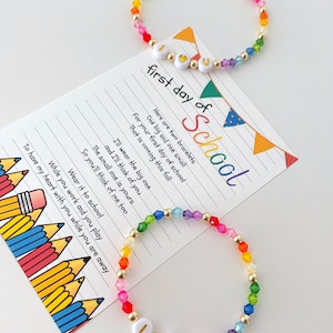 First Day of School Bracelet Set Kindergarten Bracelet Mommy and Me ...