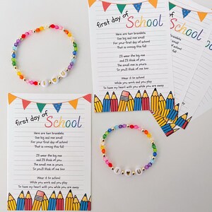 First Day of School Bracelet Set Kindergarten Bracelet Mommy and Me ...