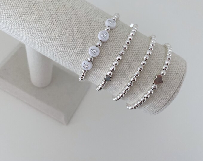 14k Gold Pearl Stacking Bracelets Pearl Bracelets Stacking - Etsy