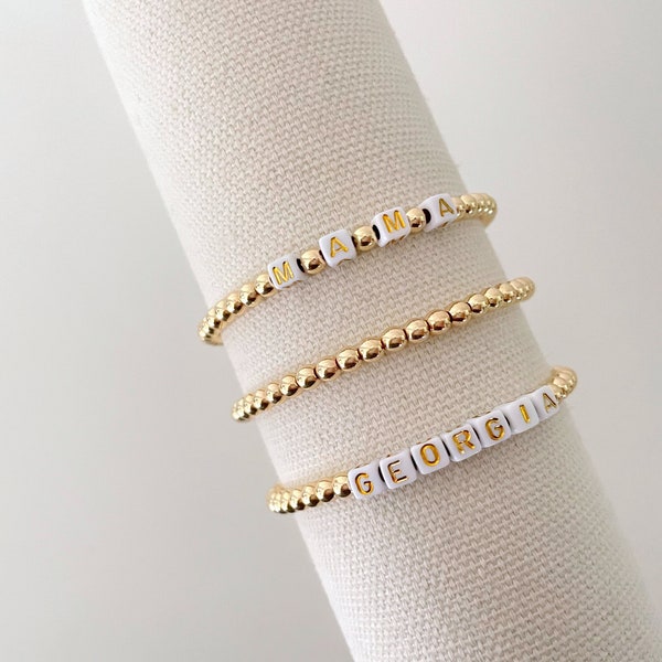 Beaded Name Bracelet - Etsy