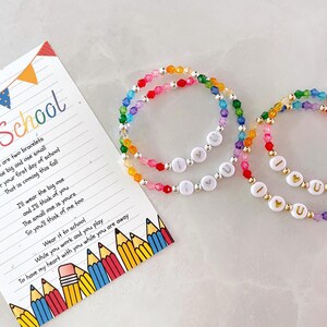 First Day of School Bracelet Set | Kindergarten Bracelet | Mommy and Me ...