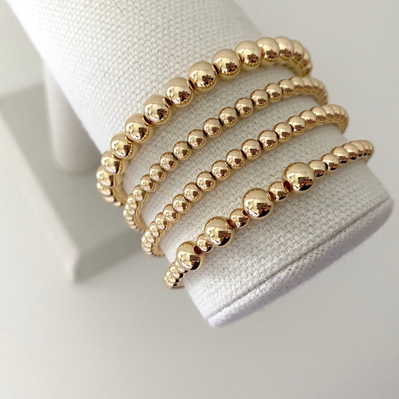 Gold Bead Bracelet - Etsy