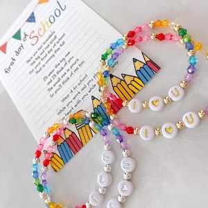 First Day of School Bracelet Set | Kindergarten Bracelet | Mommy and Me ...