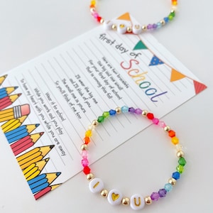 First Day of School Bracelet Set Kindergarten Bracelet Mommy and Me ...