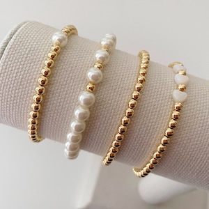 Pearl Stacking Collection | Pearl Beaded Bracelets | 14k Gold Bracelets ...