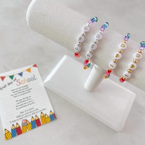 First Day of School Bracelet Set | Kindergarten Bracelet | Mommy and Me ...