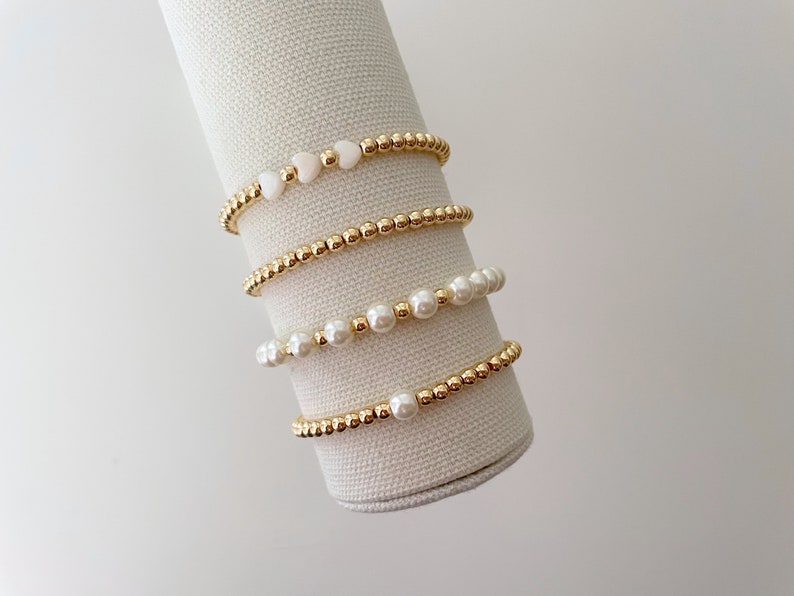 Pearl Stacking Collection | Pearl Beaded Bracelets | 14k Gold Bracelets ...