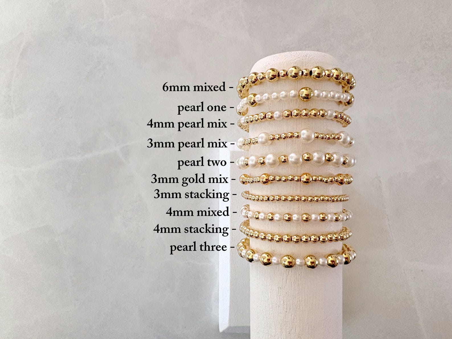 The Gold Pearl Collection | 14k Gold Plated Bracelet | Pearl Bracelet ...