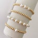 Pearl Stacking Collection Pearl Beaded Bracelets 14k Gold Bracelets ...