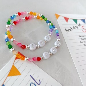 First Day of School Bracelet Set | Kindergarten Bracelet | Mommy and Me ...