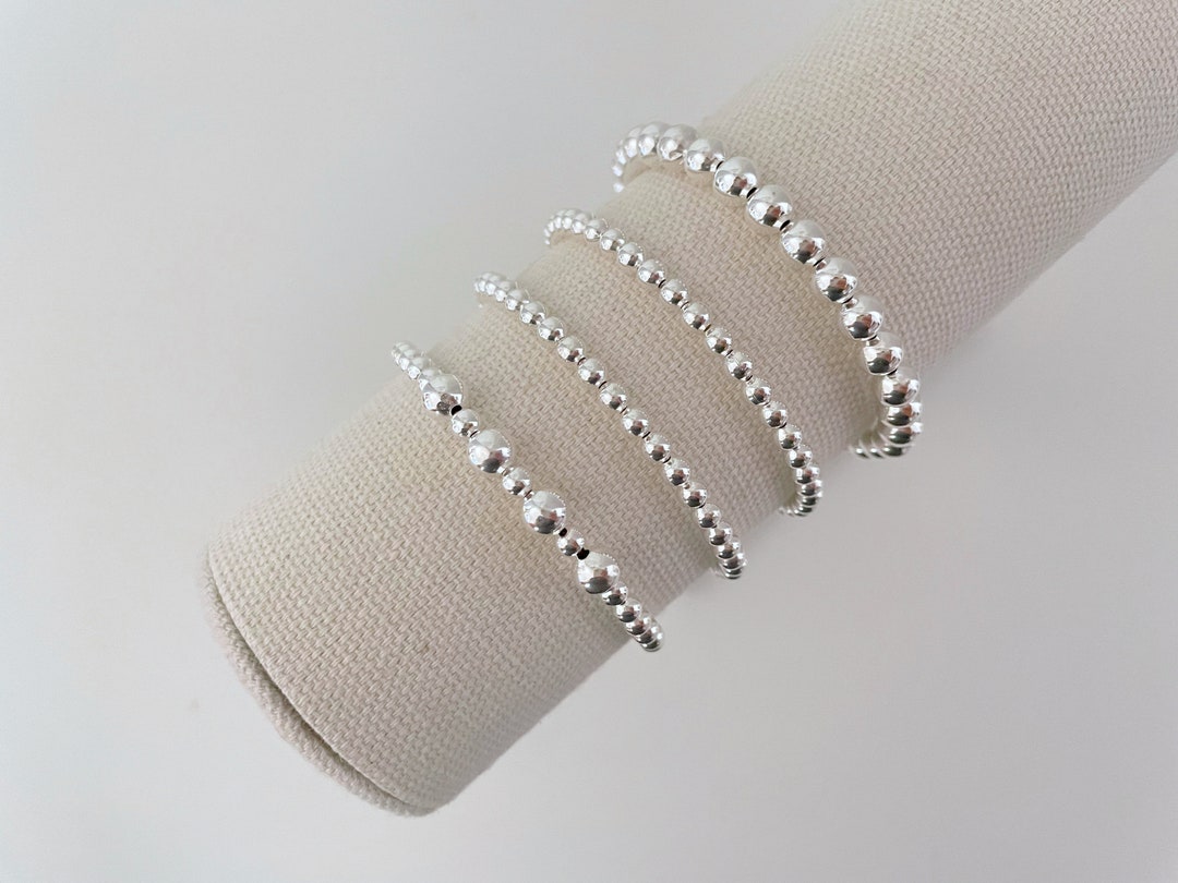 Chunky Sterling Silver Plated Stacking Bracelets | Sterling Silver ...