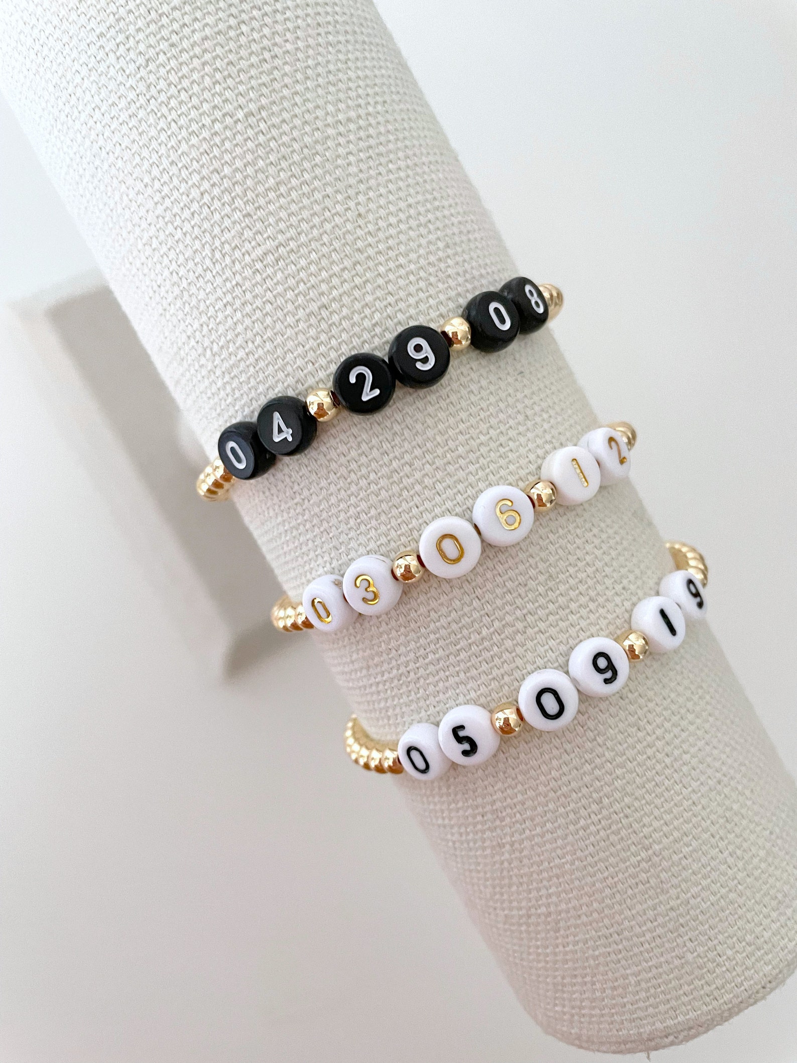 The Number Bracelet | Date Bracelet | Beaded Number Bracelet ...