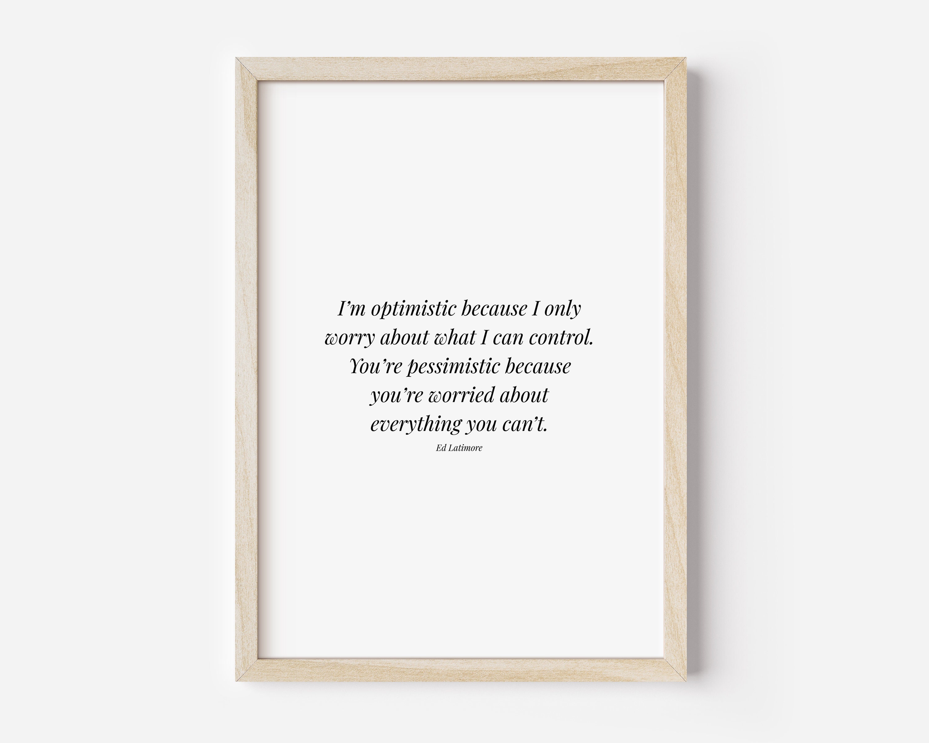 Ed Latimore Life Advice Quote Poster for Living Room - Etsy