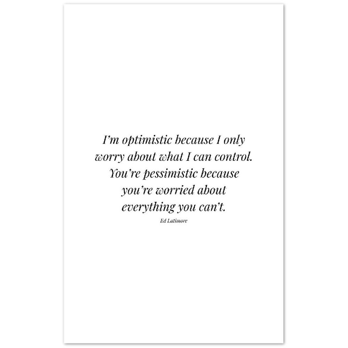 Ed Latimore Life Advice Quote Poster for Living Room - Etsy