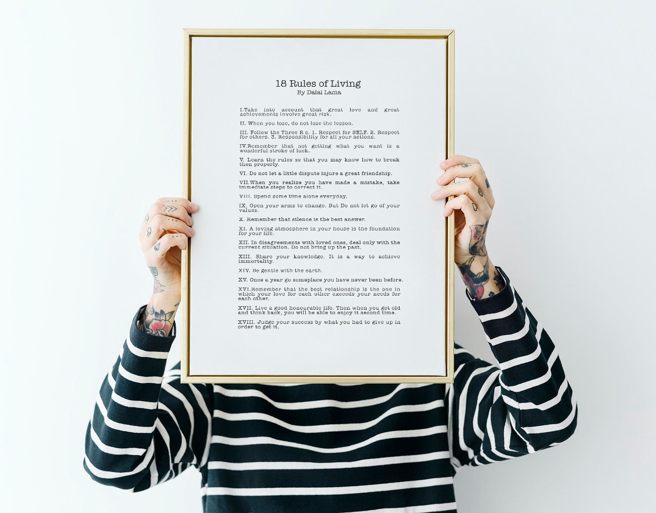 18 Regeln des Lebens von Dalai Lama - Print/Poster - Etsy.de