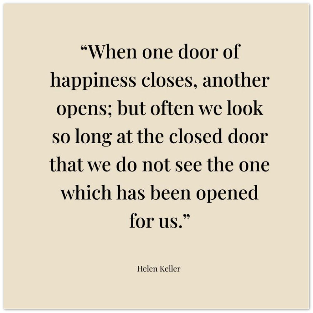 Helen Keller Print Quote Poster - Appreciate What You Have! - Etsy