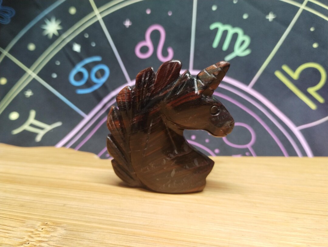 Red Tigers Eye Unicorn, Grounding, Root Chakra, Leo, Fire, Protection ...