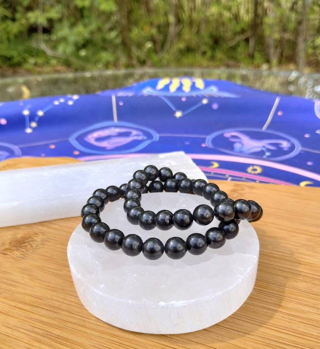 Shunghite Bracelets, Emf, Grounding, Aura Cleansing, Root Chakra ...