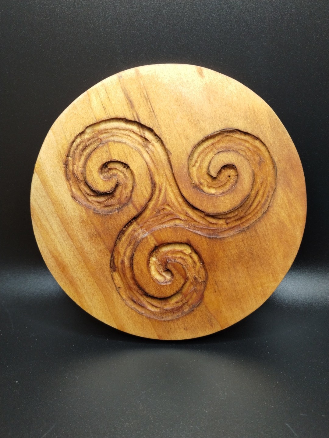 Hand Chiseled Triskelion Spiral Altar Tile, Witch's Altar, Sacred Space ...