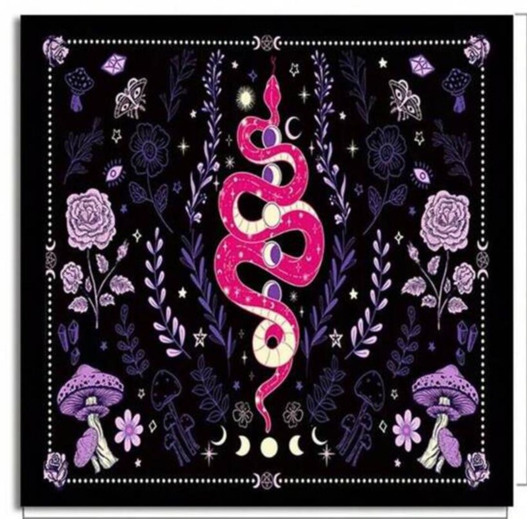 Snake Moon Phase Altar Cloth, Witch's Tools, Altar, Spell Work, Tarot ...