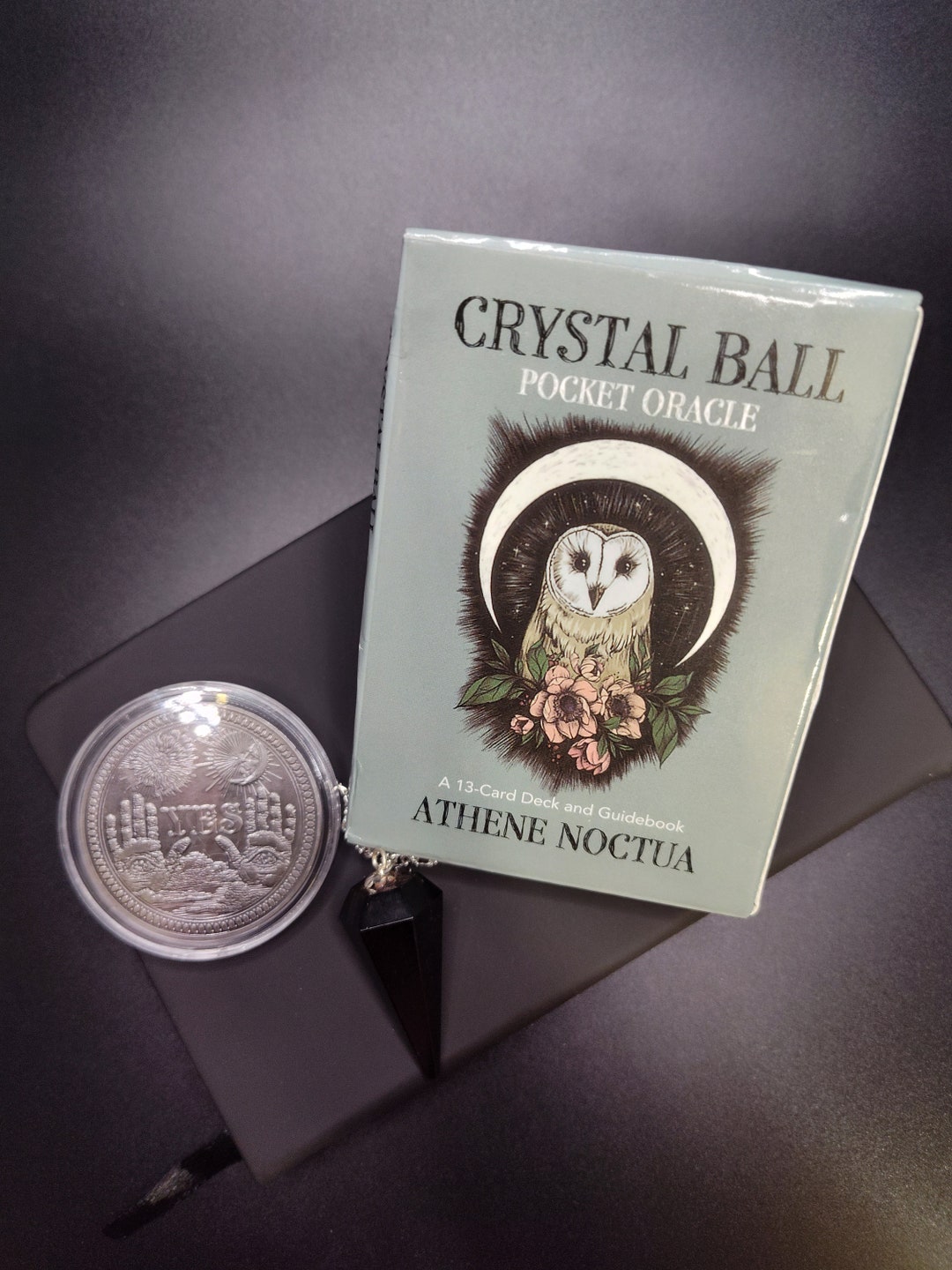 Divination Set Crystal Ball Pocket Oracle Deck, Divination Coin and ...