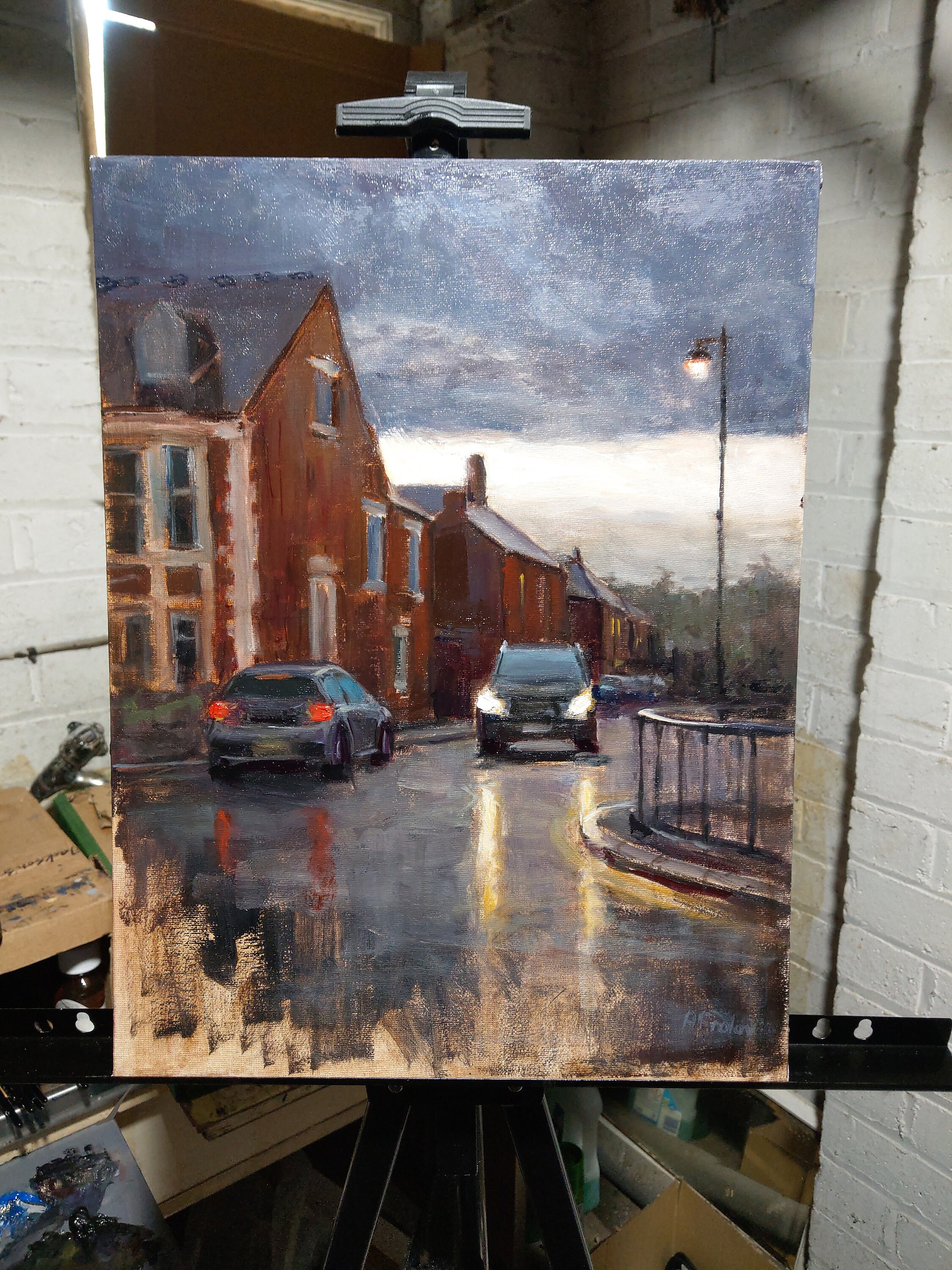 Rain is Near, 30x40 Cm, Original Handmade Oil Painting on Canvas Board ...