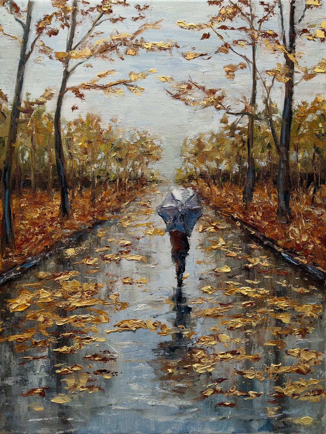 Autumn Day, Contemporary Impressionism, Downloadable Original Oil ...