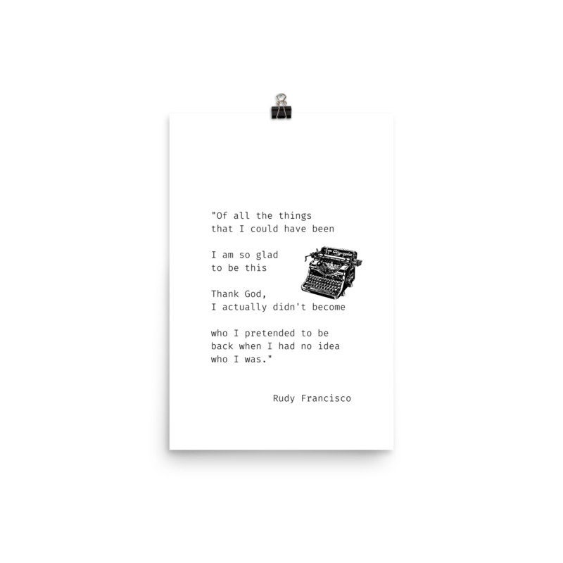 Rudy Francisco Poetry Self-love 18x24 Instant Download Poster - Etsy
