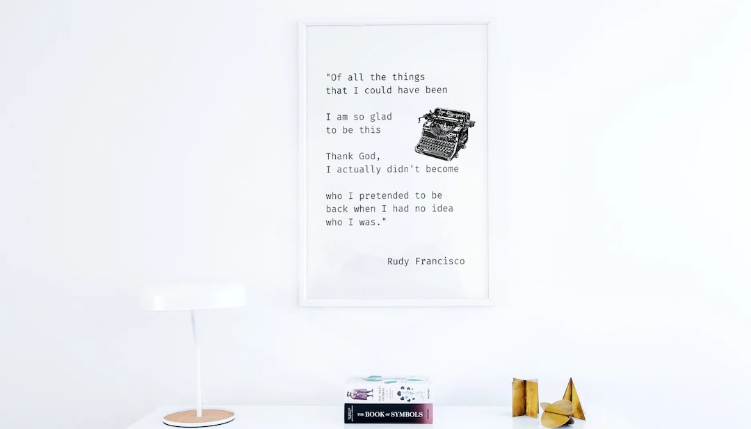 Rudy Francisco Poetry Self-love 18x24 Instant Download Poster - Etsy
