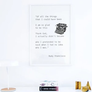 Rudy Francisco Poetry Self-love 18x24 Instant Download Poster - Etsy