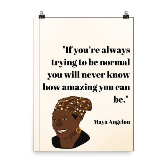 Maya Angelou Quote Poster Wall Art Digital Poster Instant - Etsy