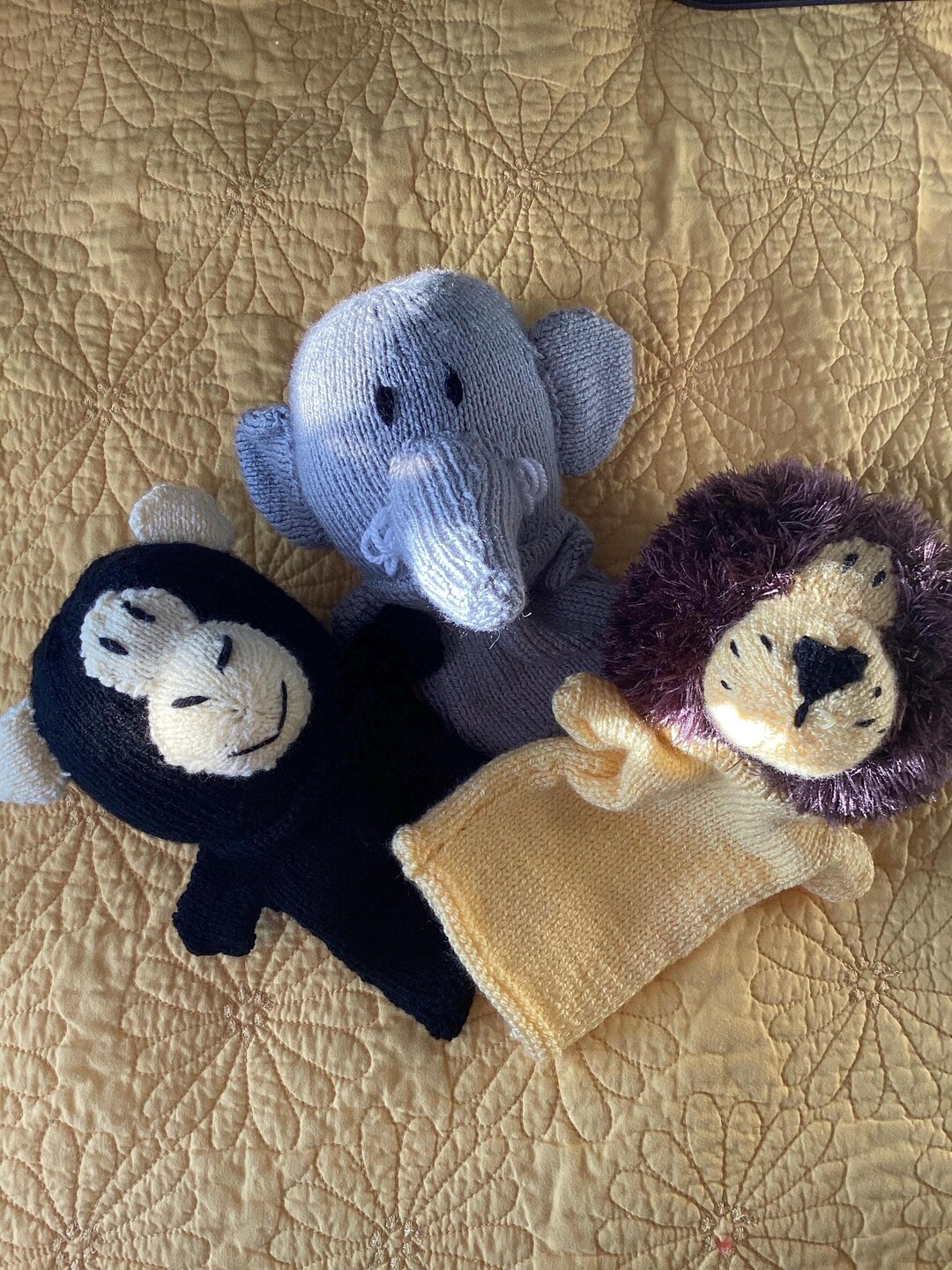 Hand Knitted Animal Puppets - Etsy