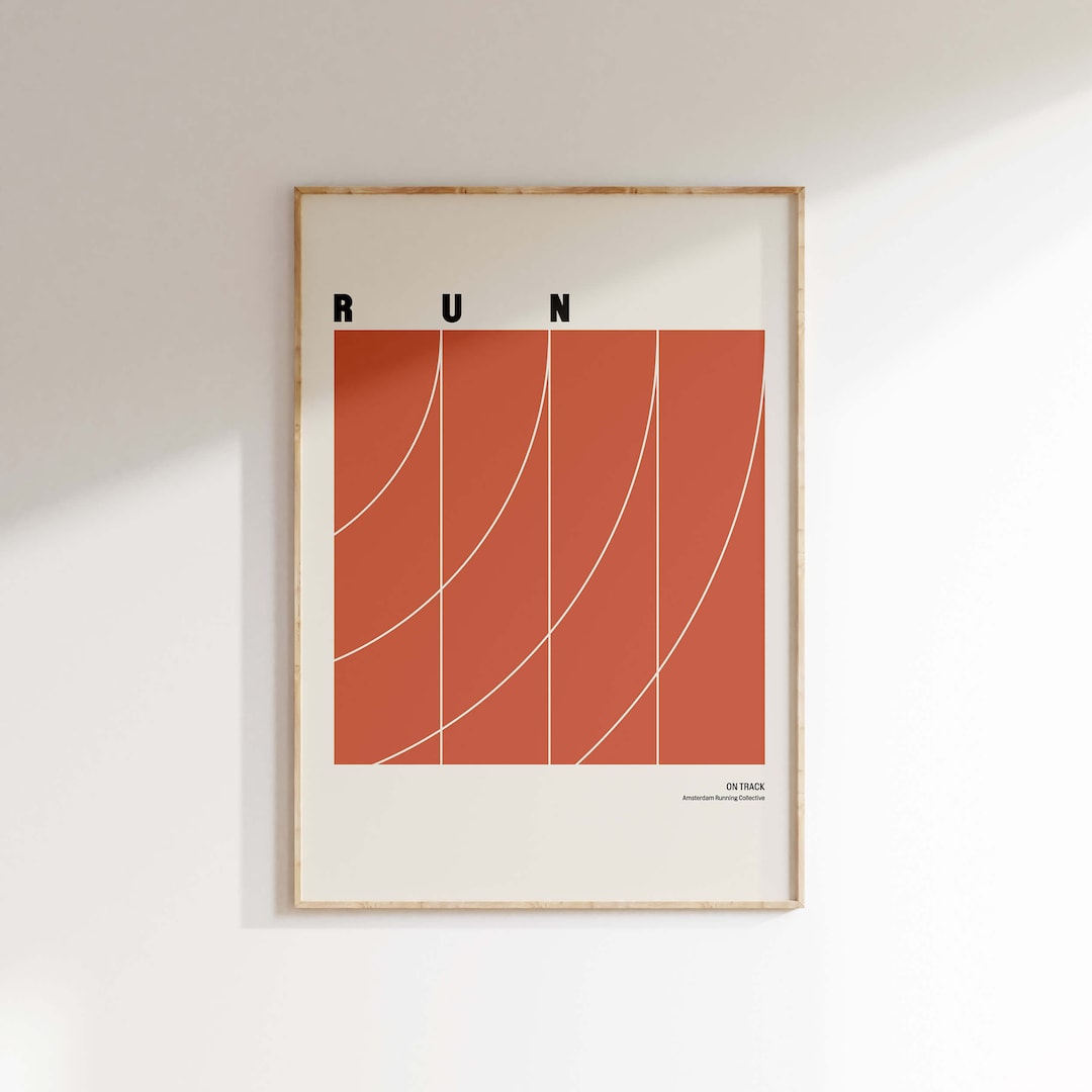 Running Print • Running Poster • Athletics Track • Sports Print • Wall ...