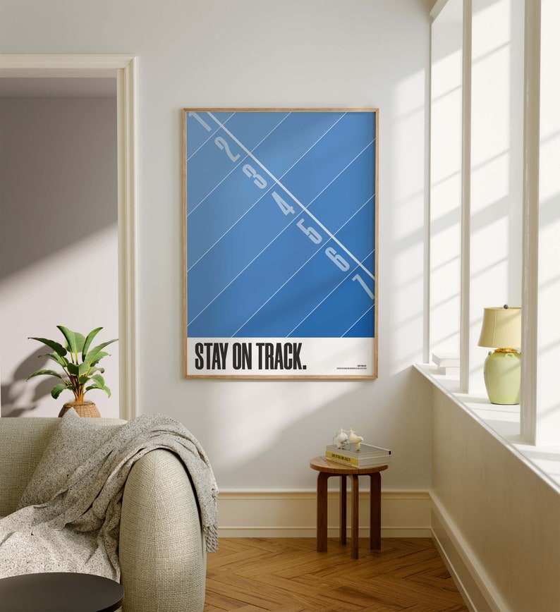Running Print • Running Poster • Athletics Track • Sports Print • Wall ...