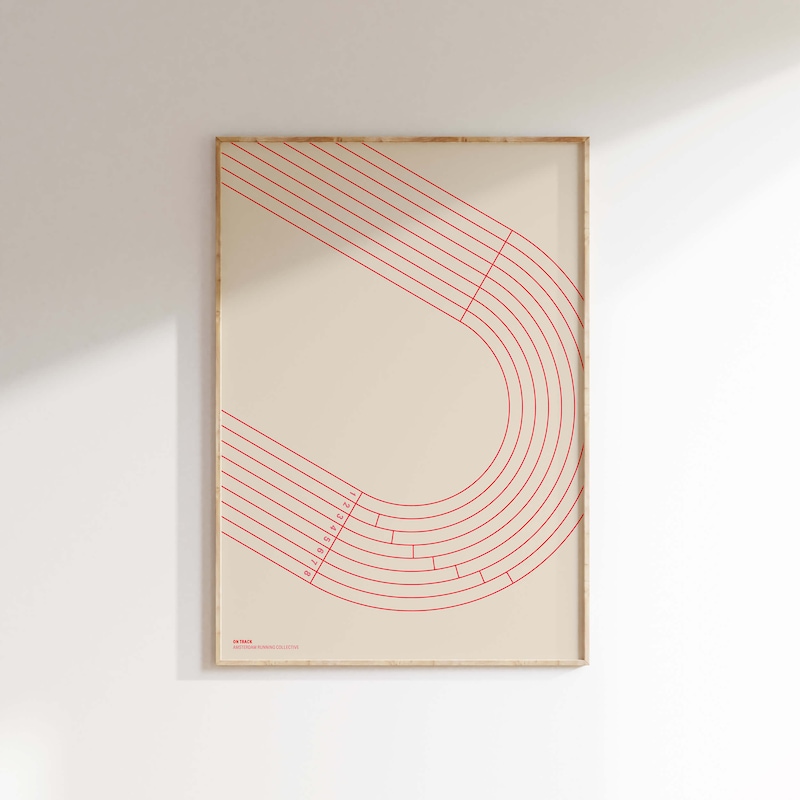 Pink Track and Field Art - Etsy UK