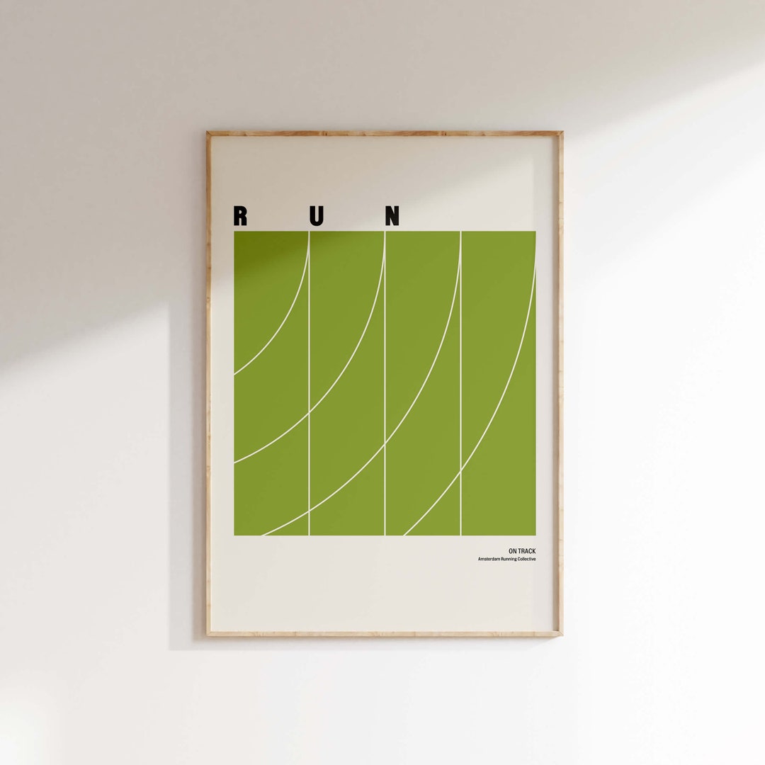 Running Print • Running Poster • Athletics Track • Sports Print • Wall ...