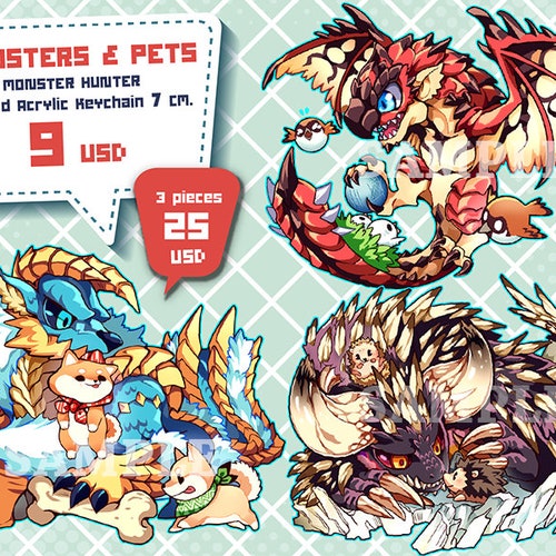 Monster Hunter Chibi Stickers | Etsy