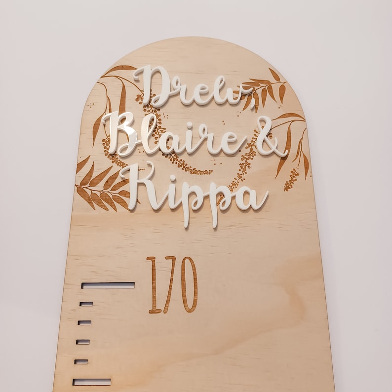 Wooden Australian Natives Height Chart | Growth Chart | Height Ruler ...