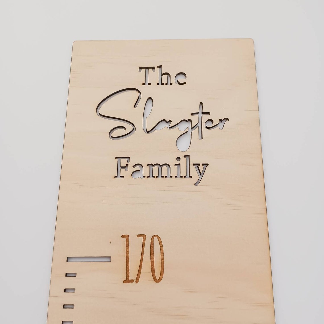 Wooden Family Height Chart Growth Chart Surname Height - Etsy Australia