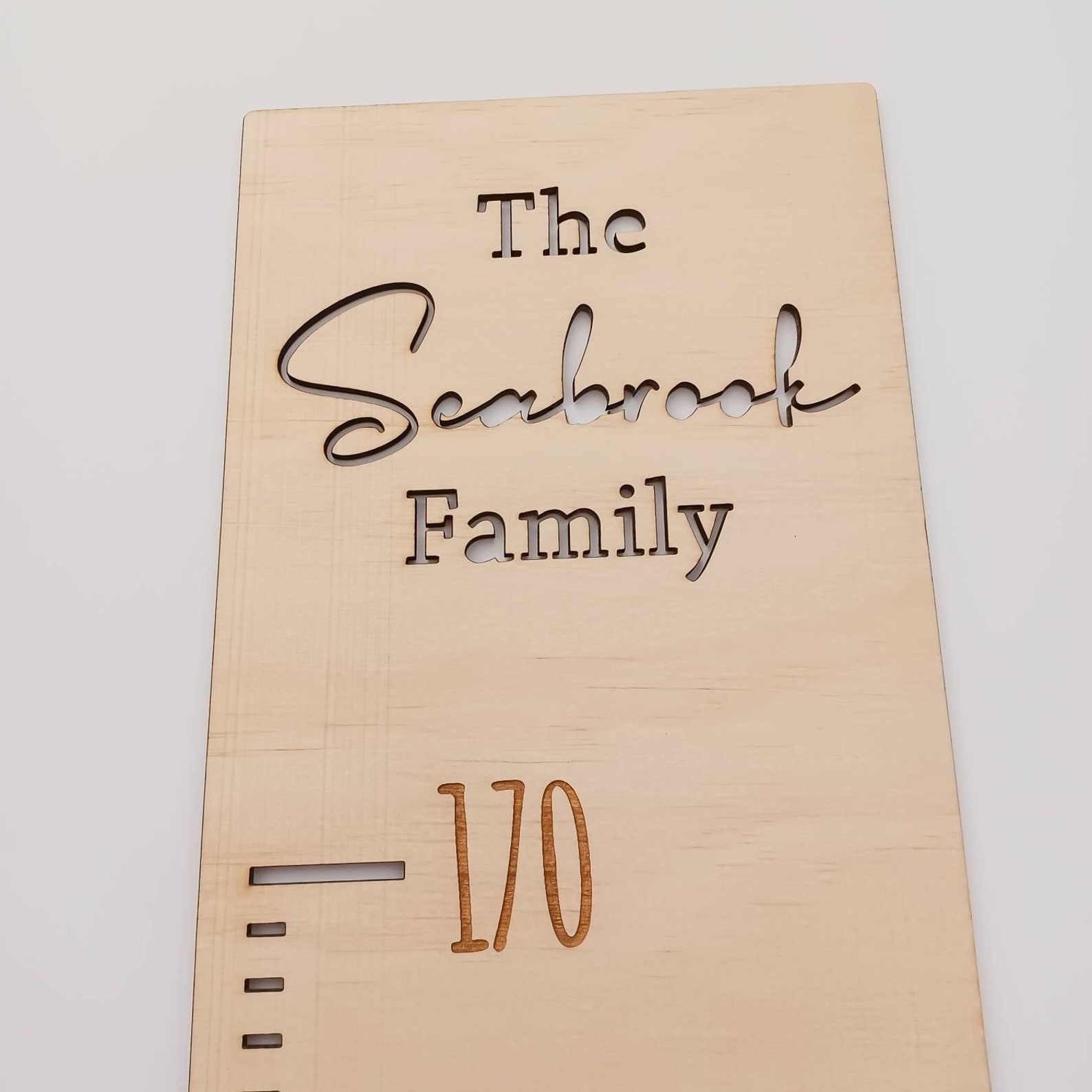 Wooden Family Height Chart Growth Chart Surname Height - Etsy Australia