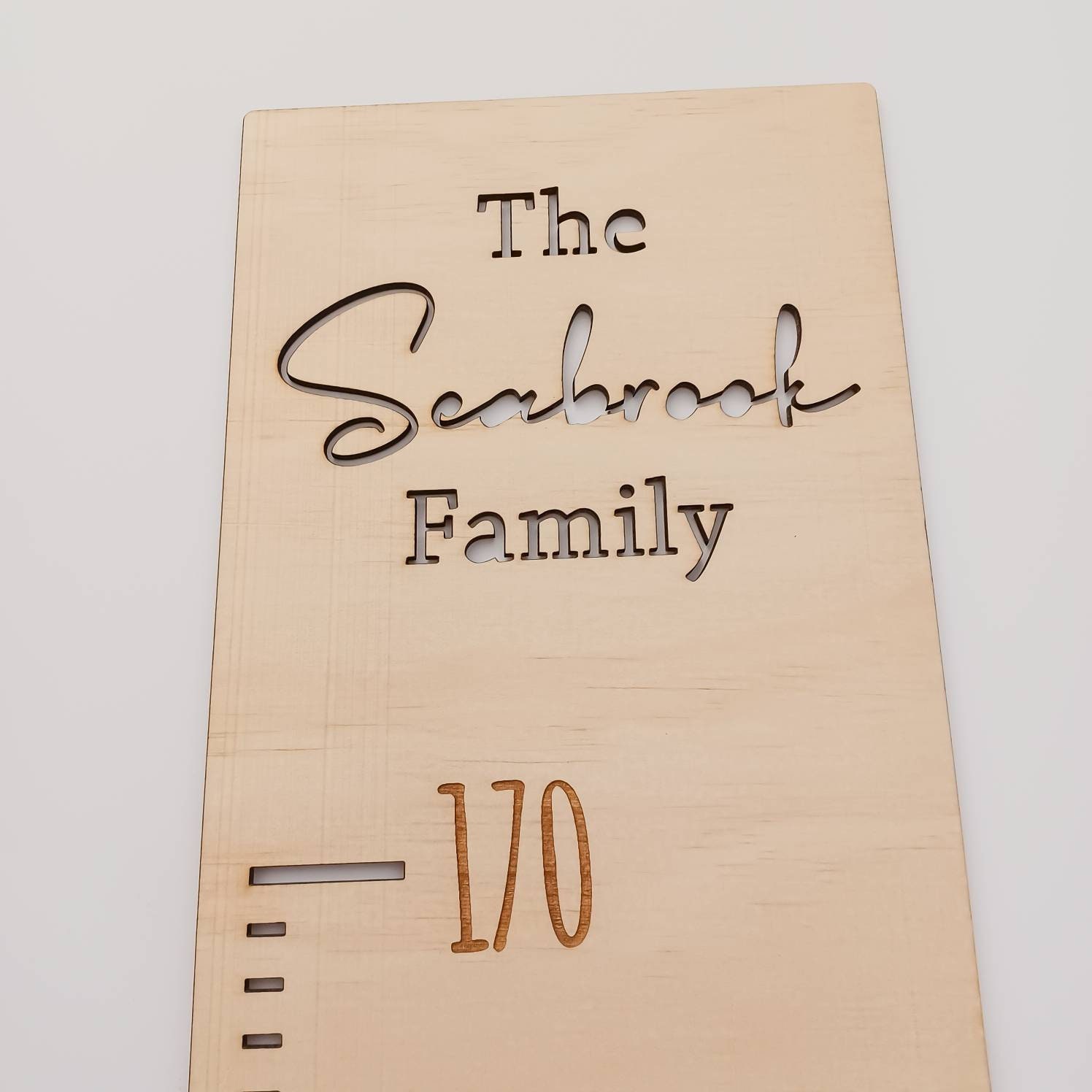Wooden Family Height Chart Growth Chart Surname Height - Etsy Australia